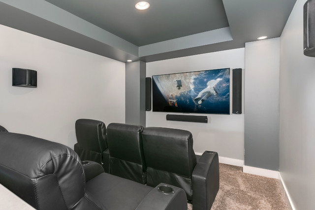 Basement Home Theater - Contemporary - Home Cinema - Minneapolis - by ...
