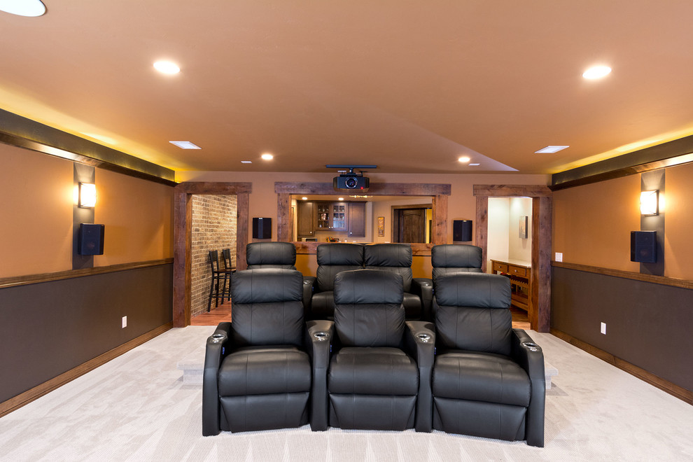 Basement Home Theater Platform Seating - Home Theater - Other - by ...