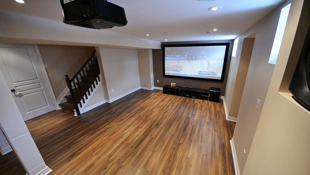 Basement Home Theatre - Transitional - Basement - Toronto - by Finished ...