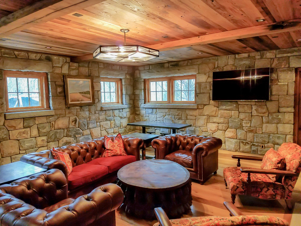 Basement Lounge - Rustic - Basement - New York - by Auburn Landing, Inc ...