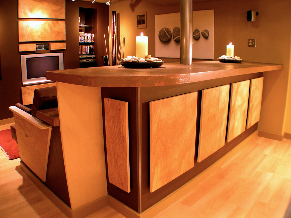 Basement Lounge in West Grove, PA - Contemporary - Basement ...