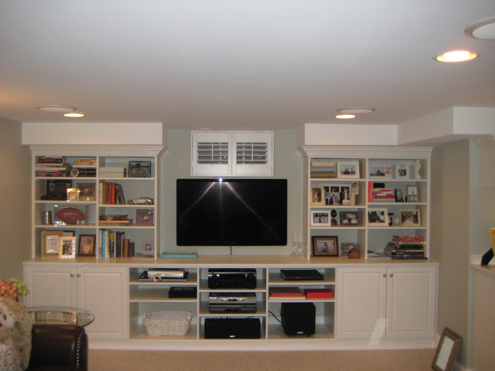 Basement Media Center - Traditional - Basement - Baltimore - by ...