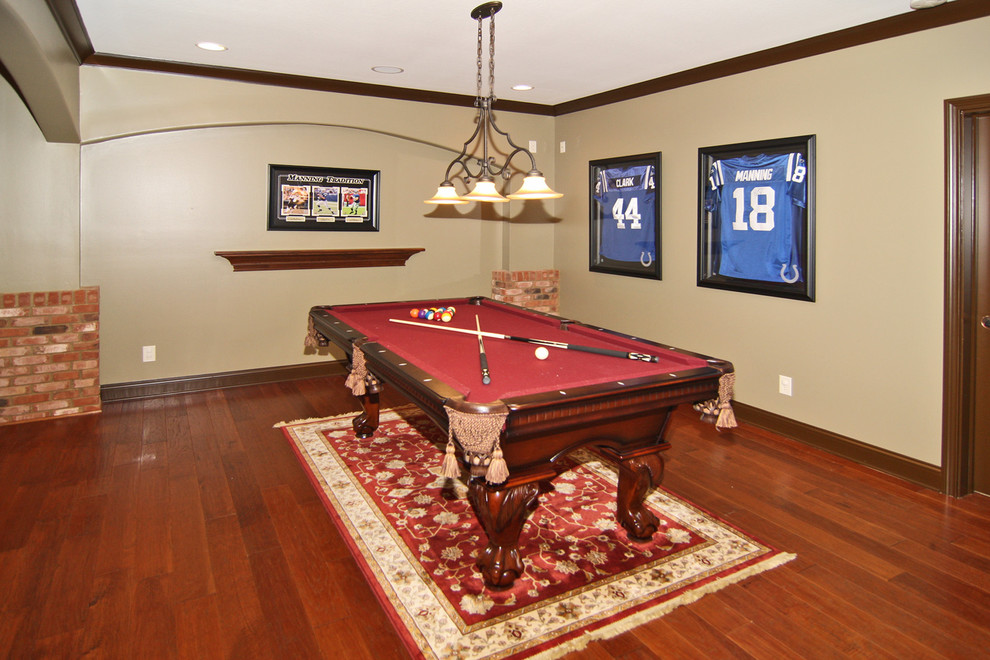 Basement Pool Table Area - Traditional - Basement - Indianapolis - by ...