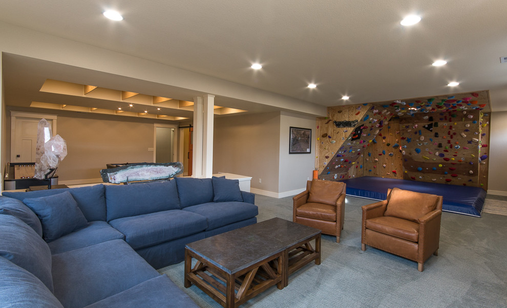 Basement Rec Room and Sauna - Modern - Basement - Denver - by HighCraft ...
