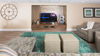 Basement Rec Room - Transitional - Basement - San Diego - by White Oak ...