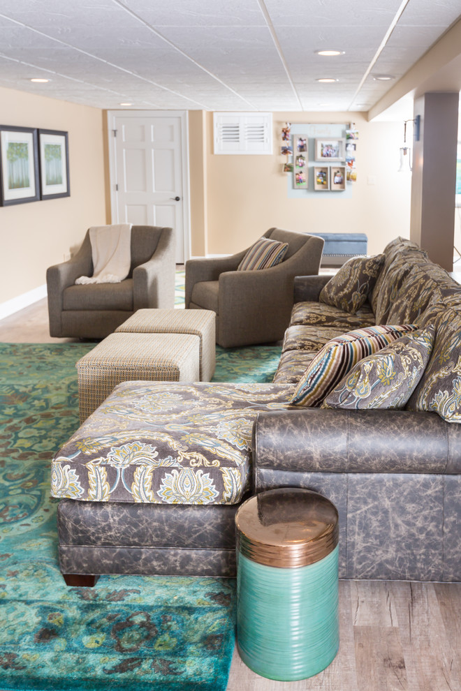 Basement Rec Room - Transitional - Basement - Chicago - by White Oak ...