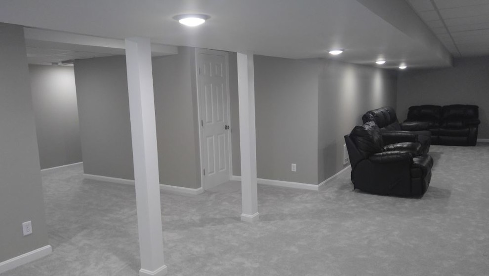 Basement Remodel - Contemporary - Basement - Boston - by CORE ...