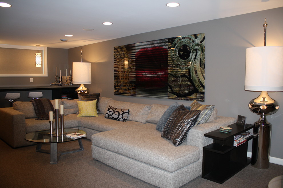 Basement Remodel - Modern - Basement - Minneapolis - by Dwelling ...