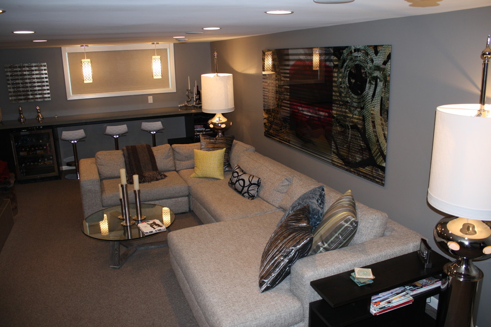 Basement Remodel - Modern - Basement - Minneapolis - by Dwelling ...