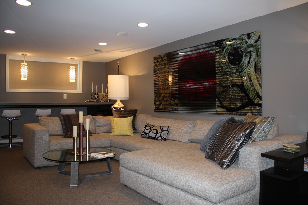 Basement Remodel - Modern - Basement - by Dwelling Designs | Houzz
