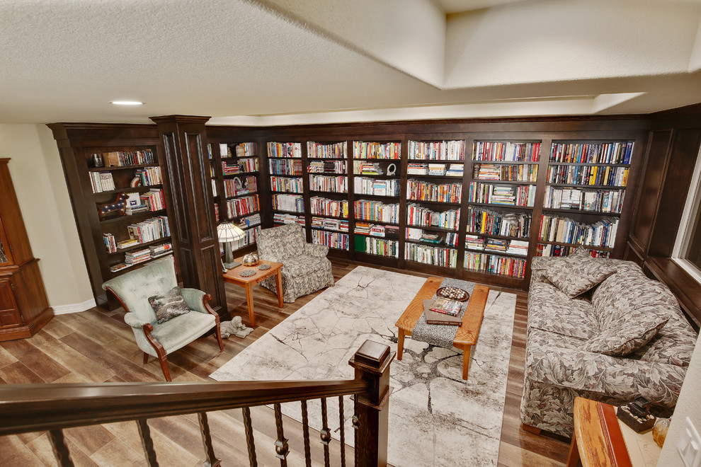 Basement Remodel in Brighton, Workoutroom, Gameroom, Library, Wine ...