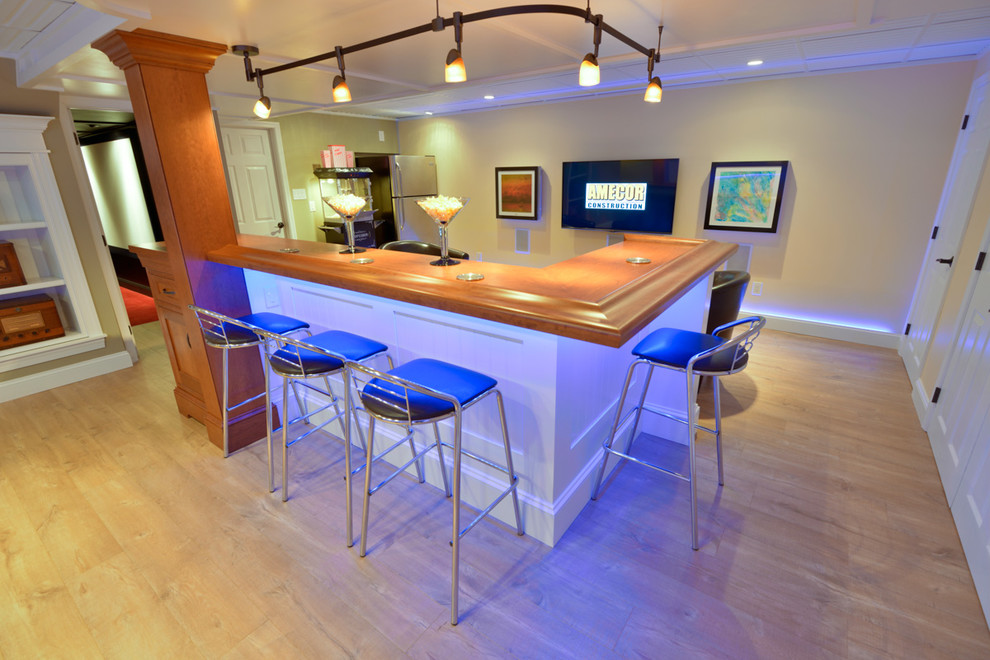 Basement Remodel LED Strip Lights - Traditional - Basement ...