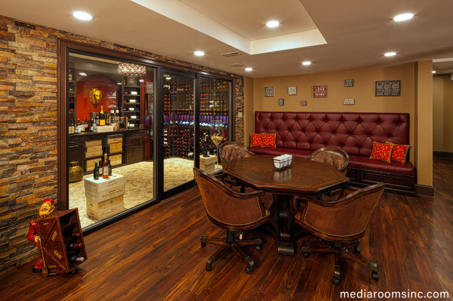 Basement Remodel with Theater, Bar, Wine Cellar, Kitchen - Classique ...