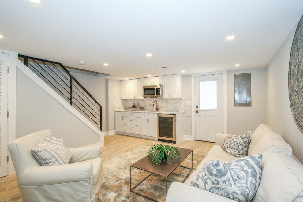 Basement remodeled with bedroom space and extra closet space in Vienna ...