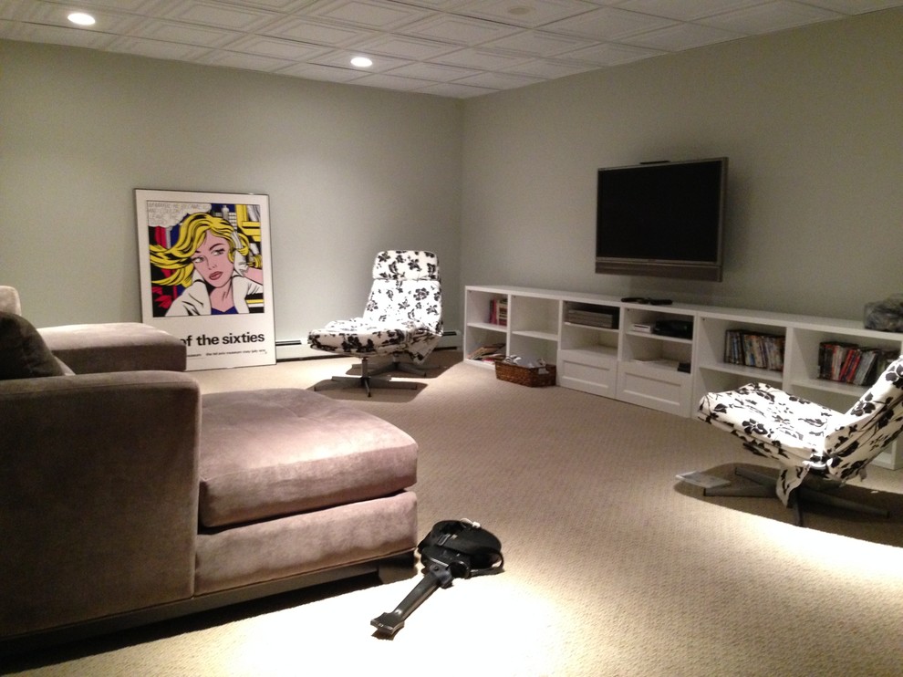 Basement Renovation - Modern - Basement - Boston - by S.P Home ...