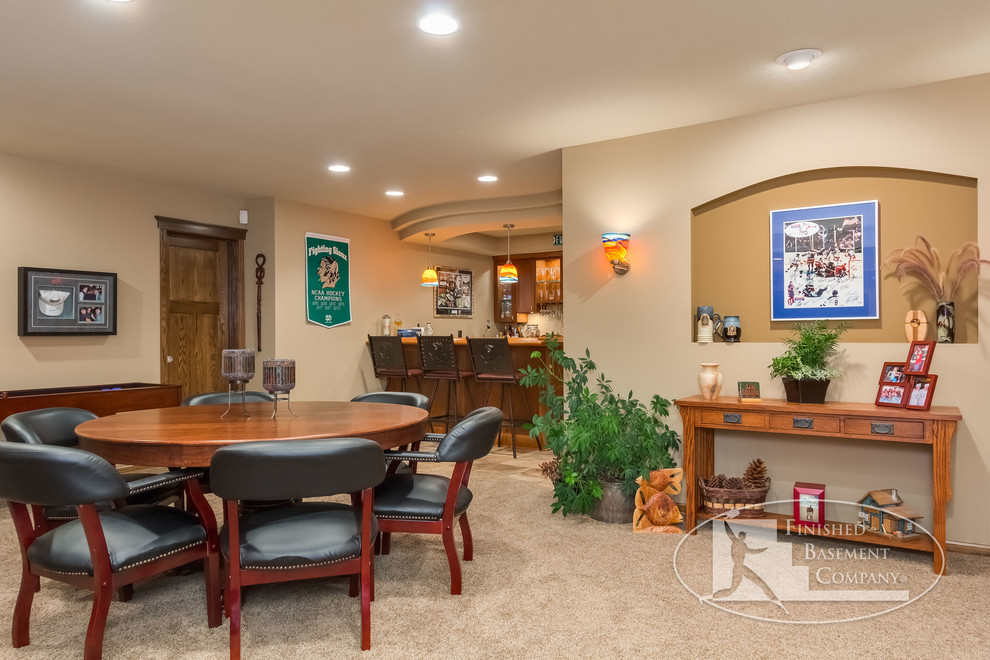 Basement Seating & Bar - Traditional - Basement - Minneapolis - by FBC ...