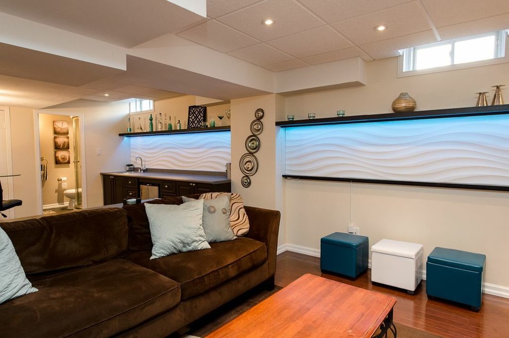 Basement - Modern - Basement - Toronto - by Sunlight Staging & Home ...
