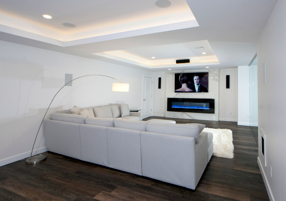 Basement transformation - Modern - Basement - Bridgeport - by Curry ...