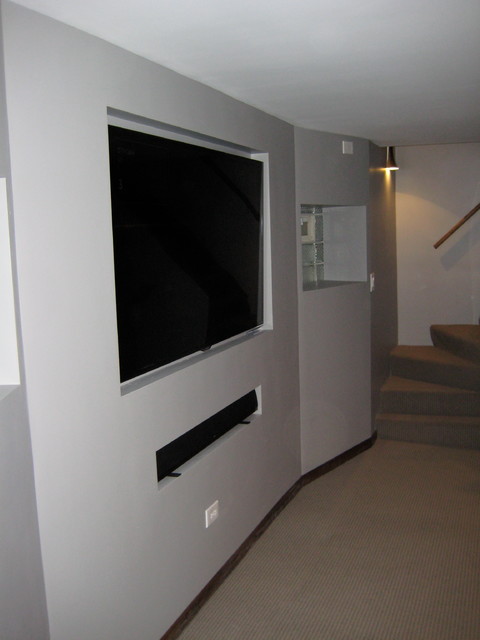 Basement TV Room - Traditional - Basement - Chicago - by A-1 PAM Home ...
