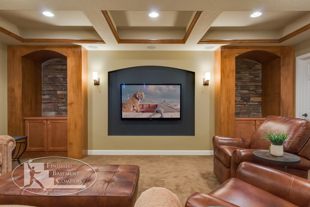 Basement TV Wall - Traditional - Basement - Minneapolis - by FBC ...