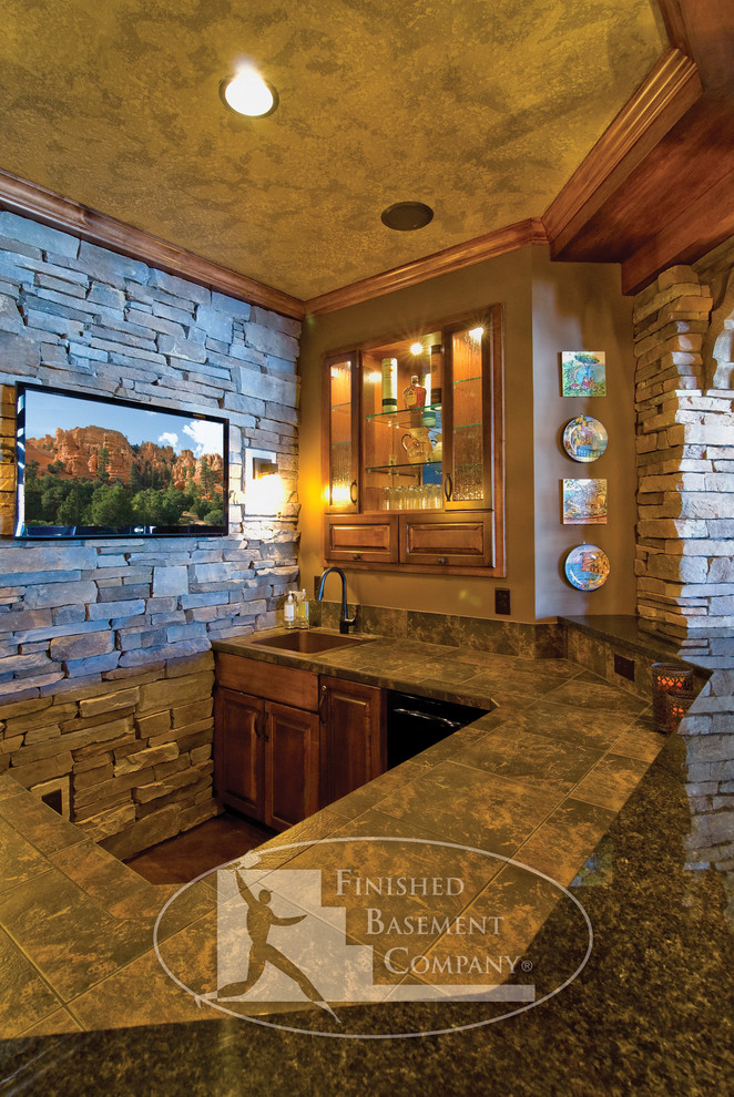 Basement Walk-Behind Bar - Traditional - Basement - Minneapolis - by ...