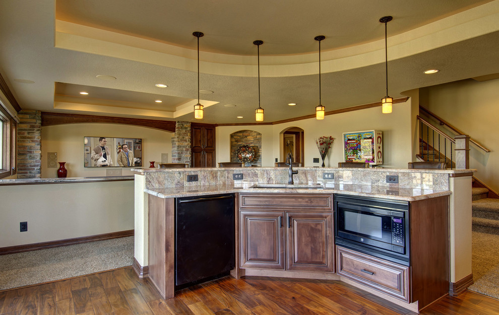 Basement Walk-Behind Wet bar - Traditional - Basement - Denver - by FBC ...
