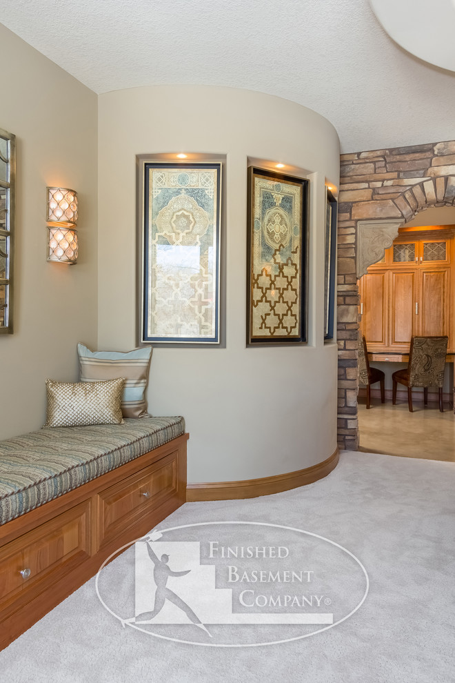 Basement Wall & Bench Seat - Traditional - Basement - Minneapolis - by ...