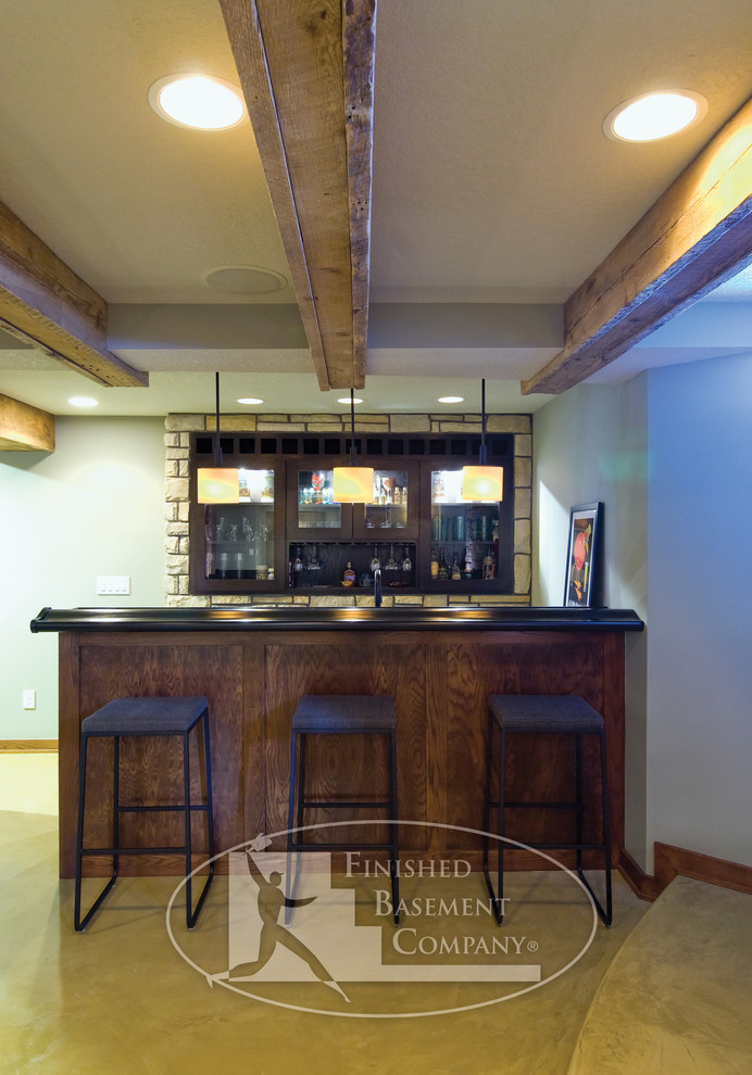 Basement Wet Bar - Traditional - Basement - Minneapolis - by FBC ...