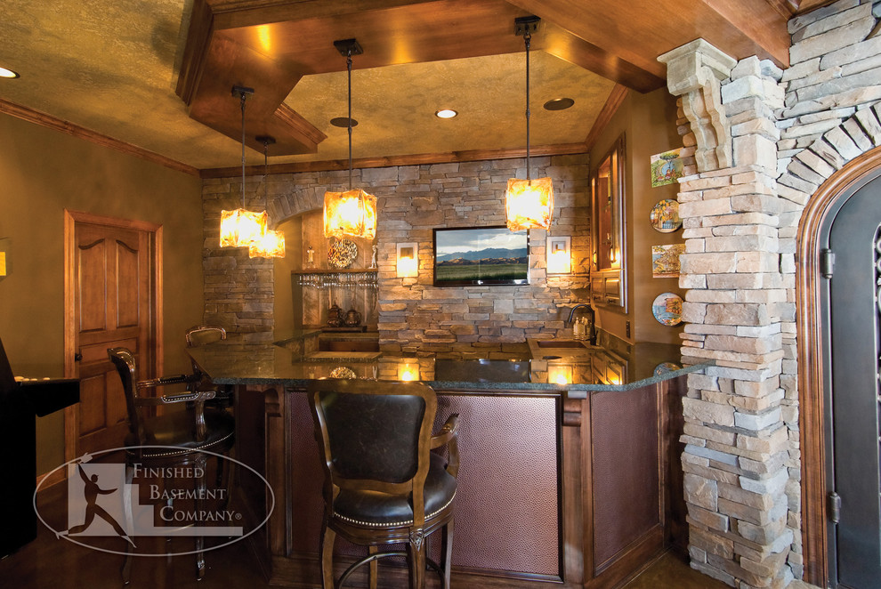 Basement Wet Bar - Traditional - Basement - Minneapolis - by FBC ...