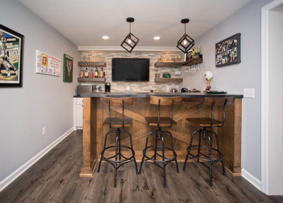 Basements and Rec Rooms - Rustic - Basement - Milwaukee - by Ironwood ...