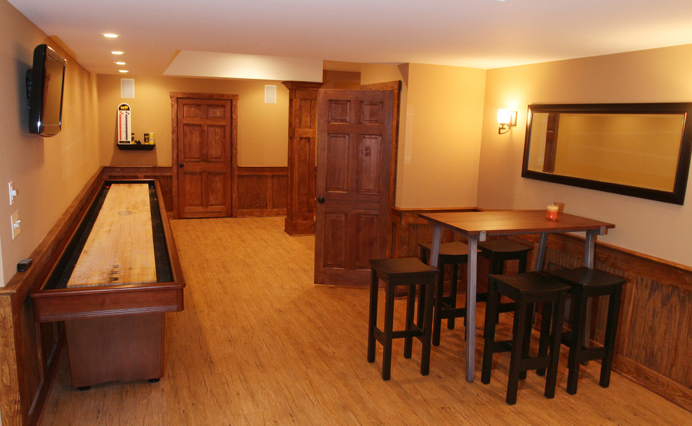 Basking Ridge Basement - Traditional - Basement - New York - by MFM ...