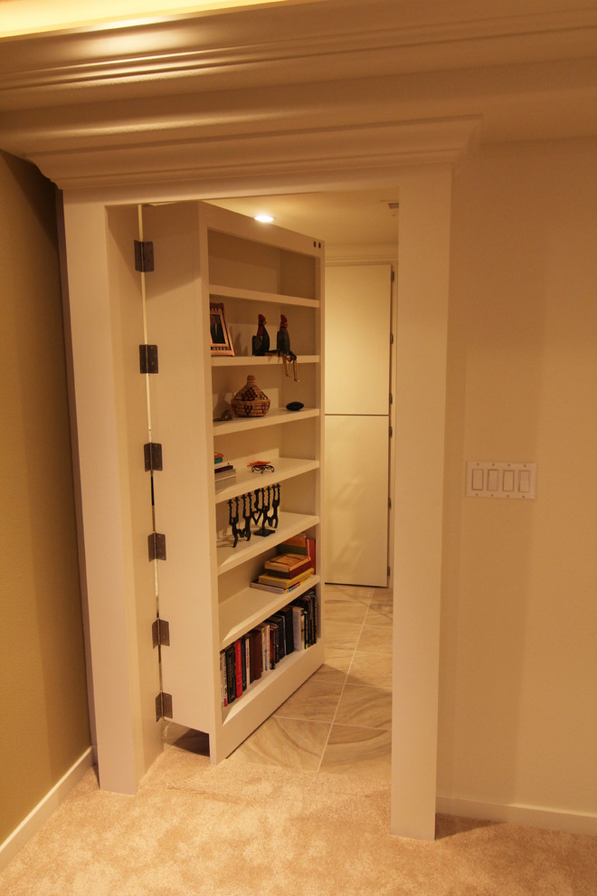 Beautiful Basement in Denver with Buffet Bar under the Stairs - Rustic ...