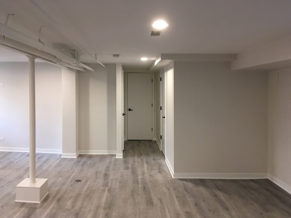 Beautiful Classic Basement Remodeling Project - Chicago, IL - Modern ...