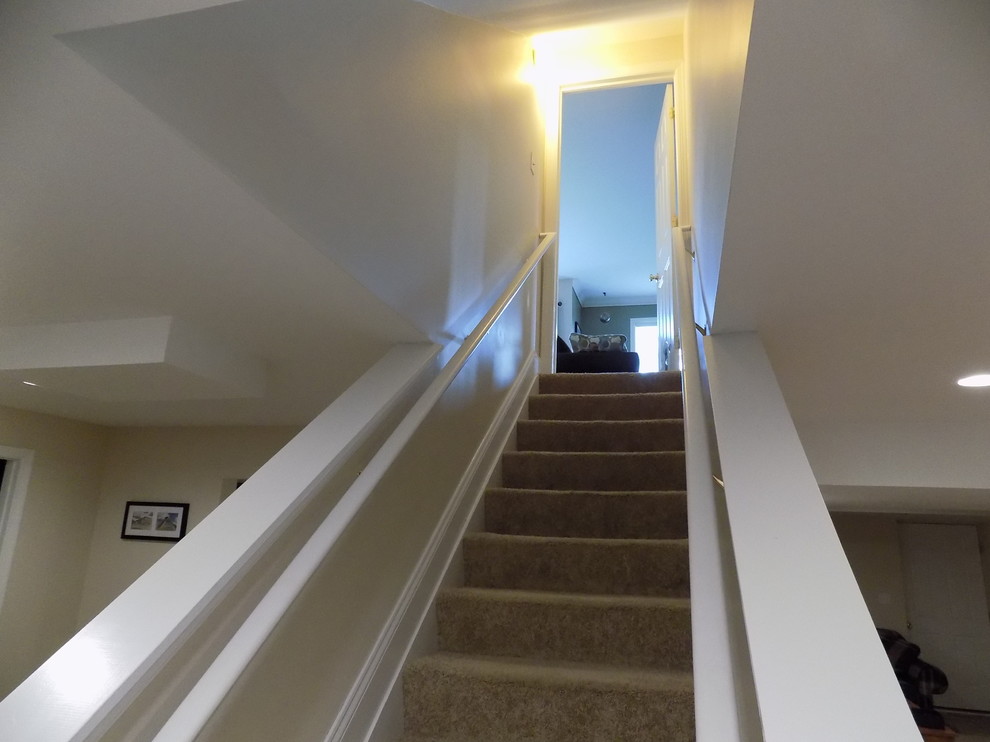 Ben & Melanie Neff Basement in York, PA looking up stairs - Traditional ...