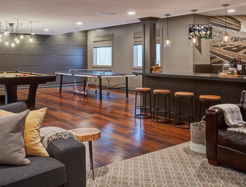 Boilermaker Basement - Transitional - Basement - Chicago - by Two Hands ...