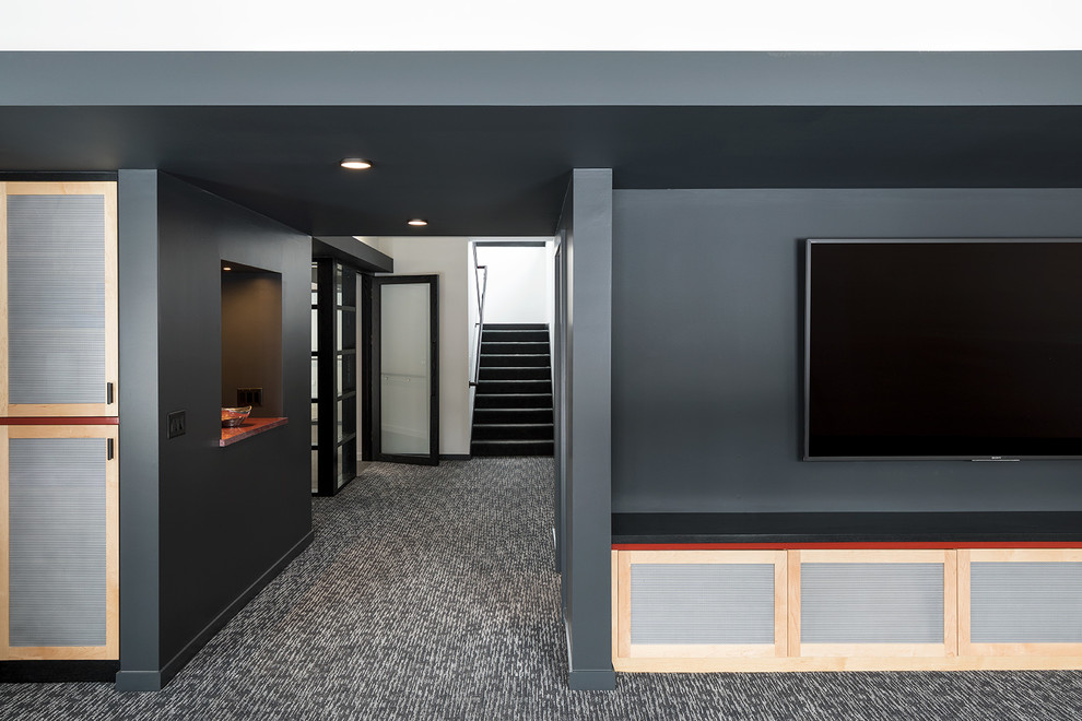 Bold Basement - Modern - Basement - Minneapolis - by Rehkamp Larson Architects, Inc. | Houzz