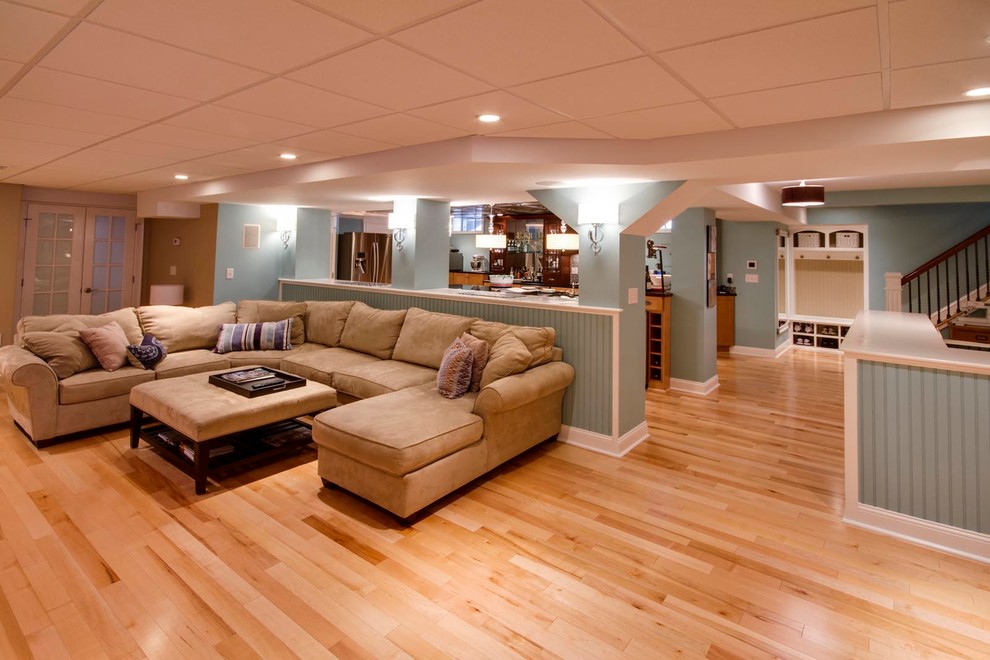 Bolton Basement Rumpus Room, Gym and Bar Project - Traditional ...
