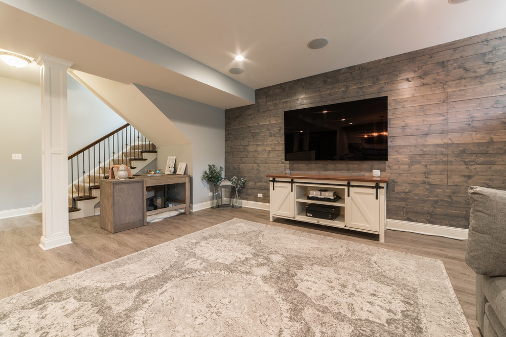 Boss Basement - Transitional - Basement - Chicago - by Synergy Builders ...