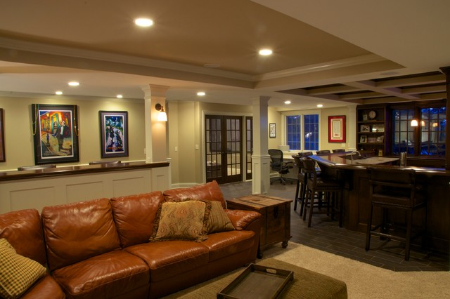 Brad's Basement - Traditional - Basement - Chicago - by Ed Saloga ...