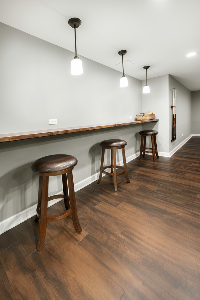 Brian and Victoria Basement - Traditional - Basement - Chicago - by ...