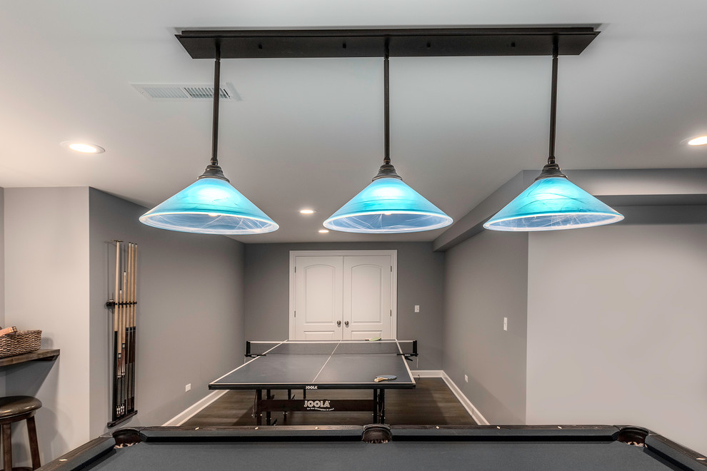 Brian and Victoria Basement - Traditional - Basement - Chicago - by ...