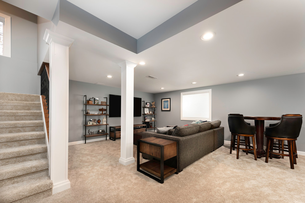 Brian and Victoria Basement - Industrial - Basement - Chicago - by ...