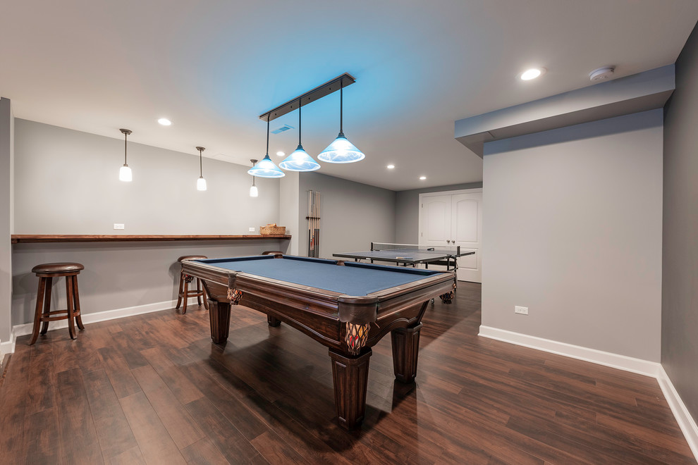 Brian and Victoria Basement - Traditional - Basement - Chicago - by ...