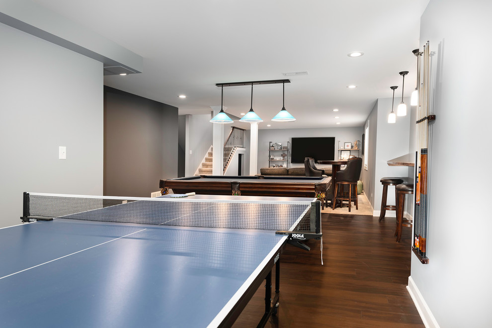 Brian and Victoria Basement - Traditional - Basement - Chicago - by ...