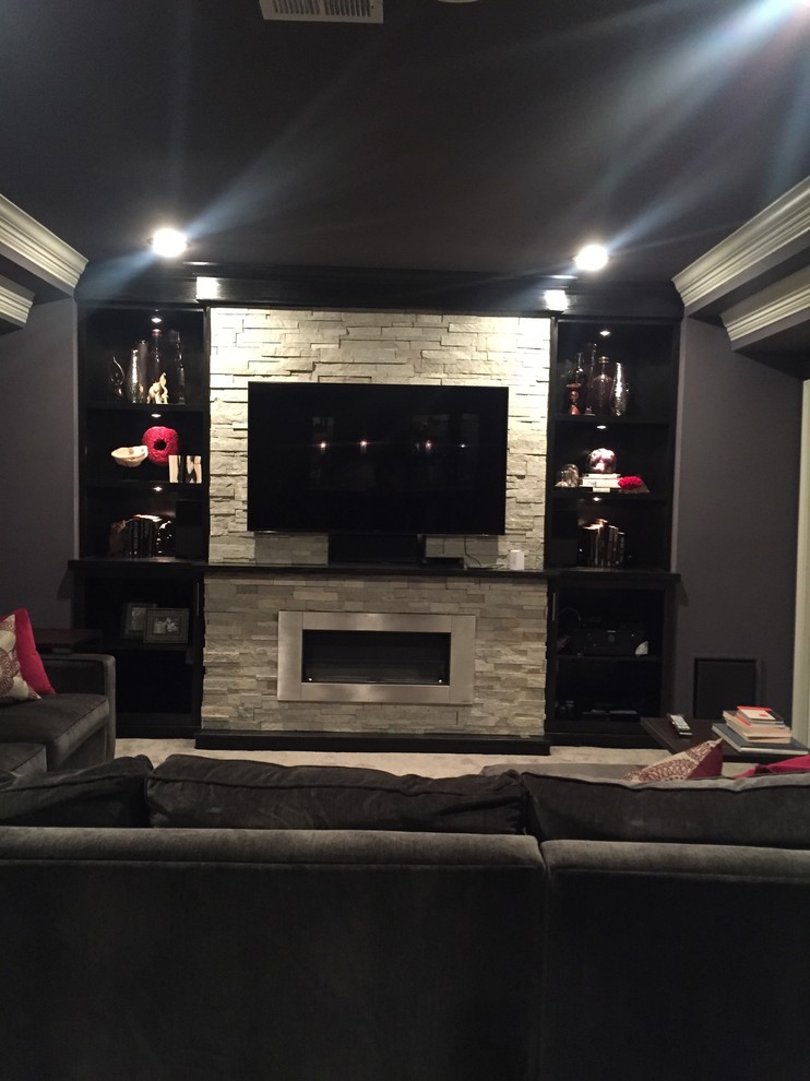 Brookhaven Basement Reno - Basement - New York - by Tavia Forbes | Houzz