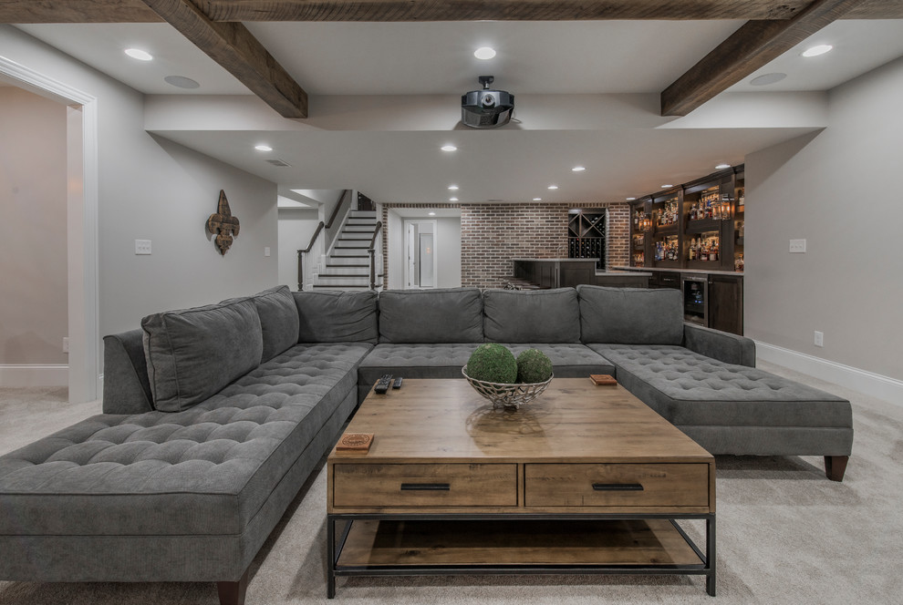 Buckeye Basements - Basement Over $100,000 - Farmhouse - Basement ...