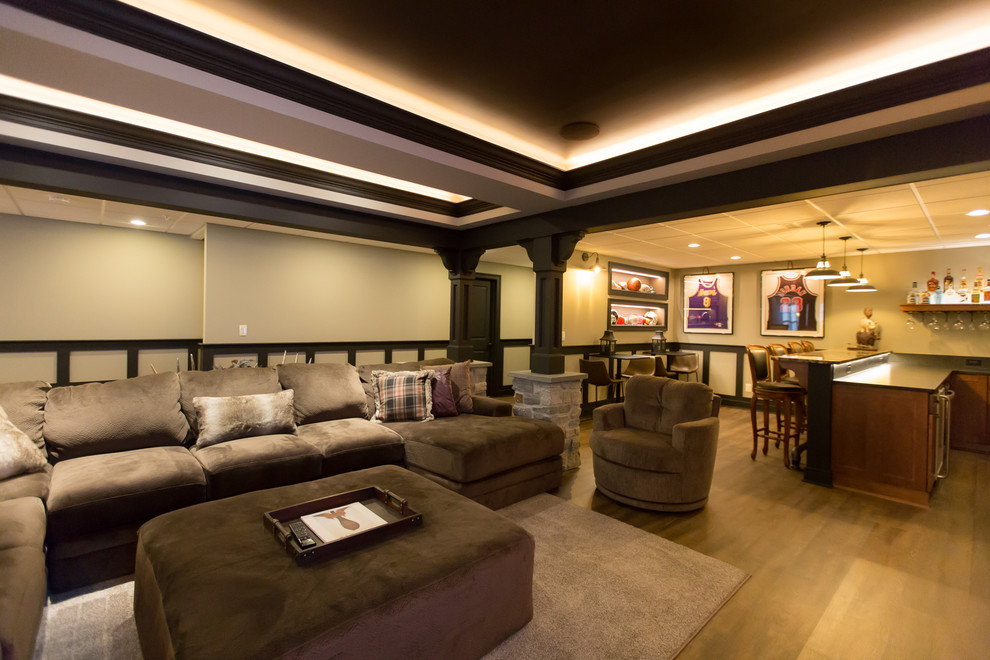 Bucks County Style Basement in Perkasie, PA - Farmhouse - Basement ...