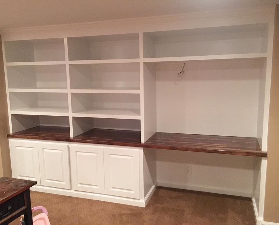 Built-in Desk - Craftsman - Basement - New York - by Real Renovations ...