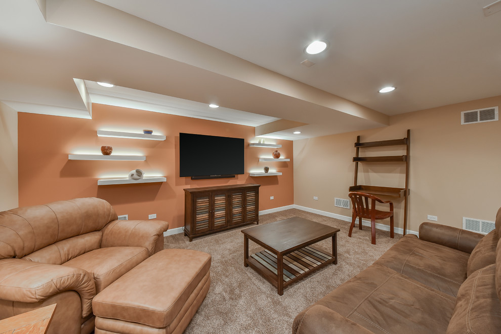Carole's Basement - Transitional - Basement - Chicago - by Sebring ...