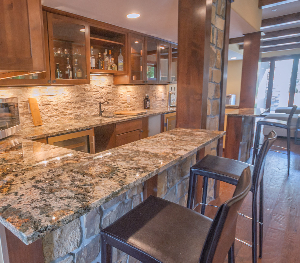 Castle Pines Rustic Finished Basement - Rustic - Basement - Denver - by ...